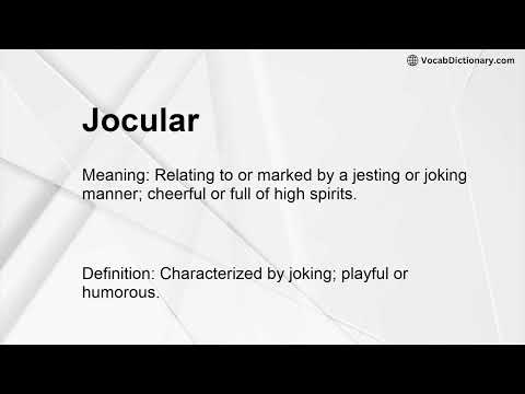 Jocular Meaning