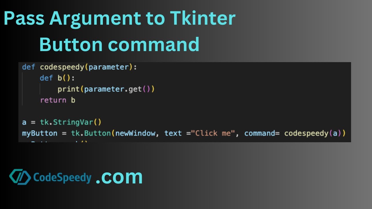 Pass argument to Tkinter Button Command function