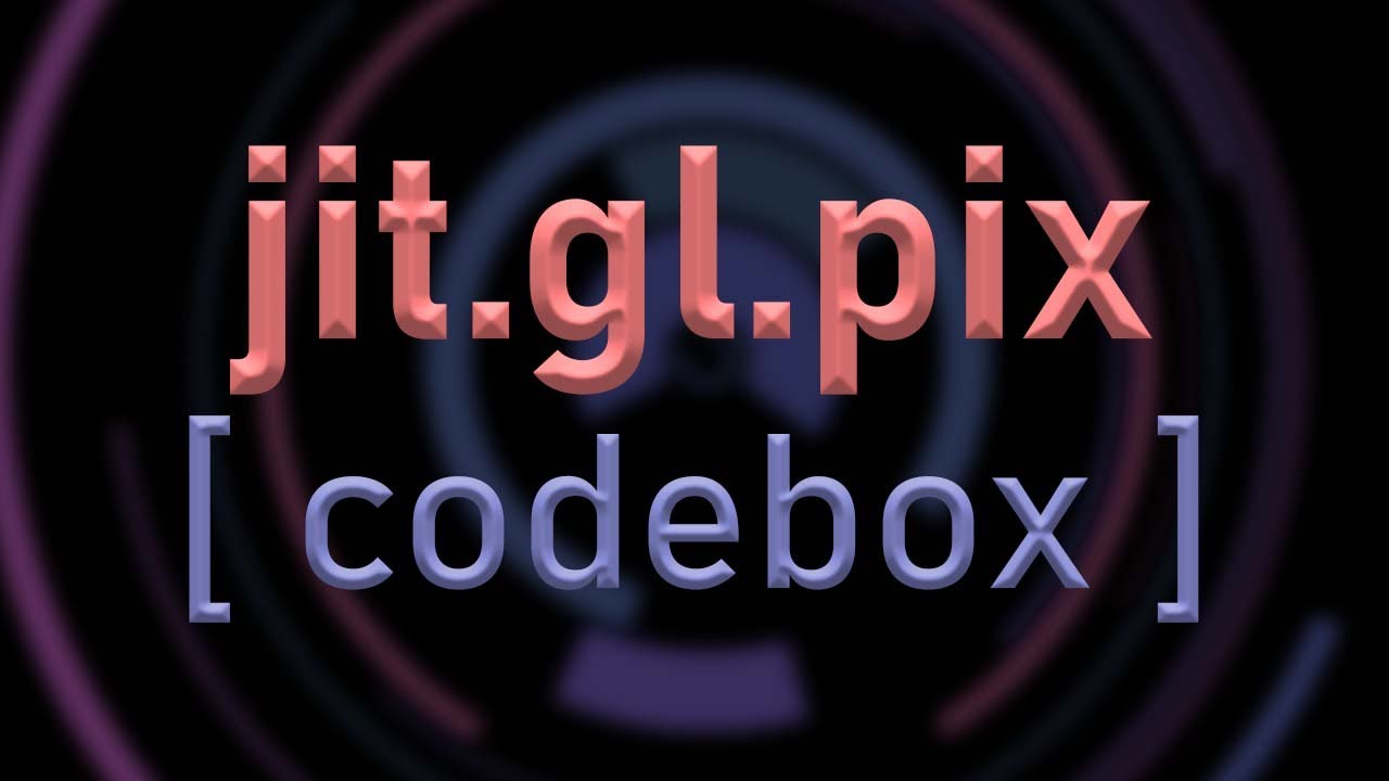 Max/MSP/Jitter Tutorial | Jit.GL.Pix Data Interface