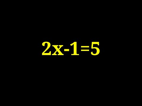 Solution to 2x-1=5