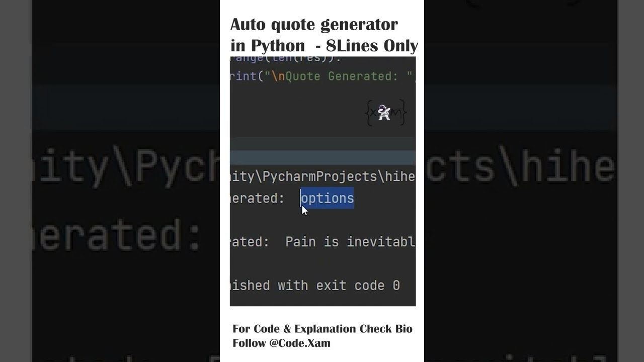 Auto Quotes Generator using Python