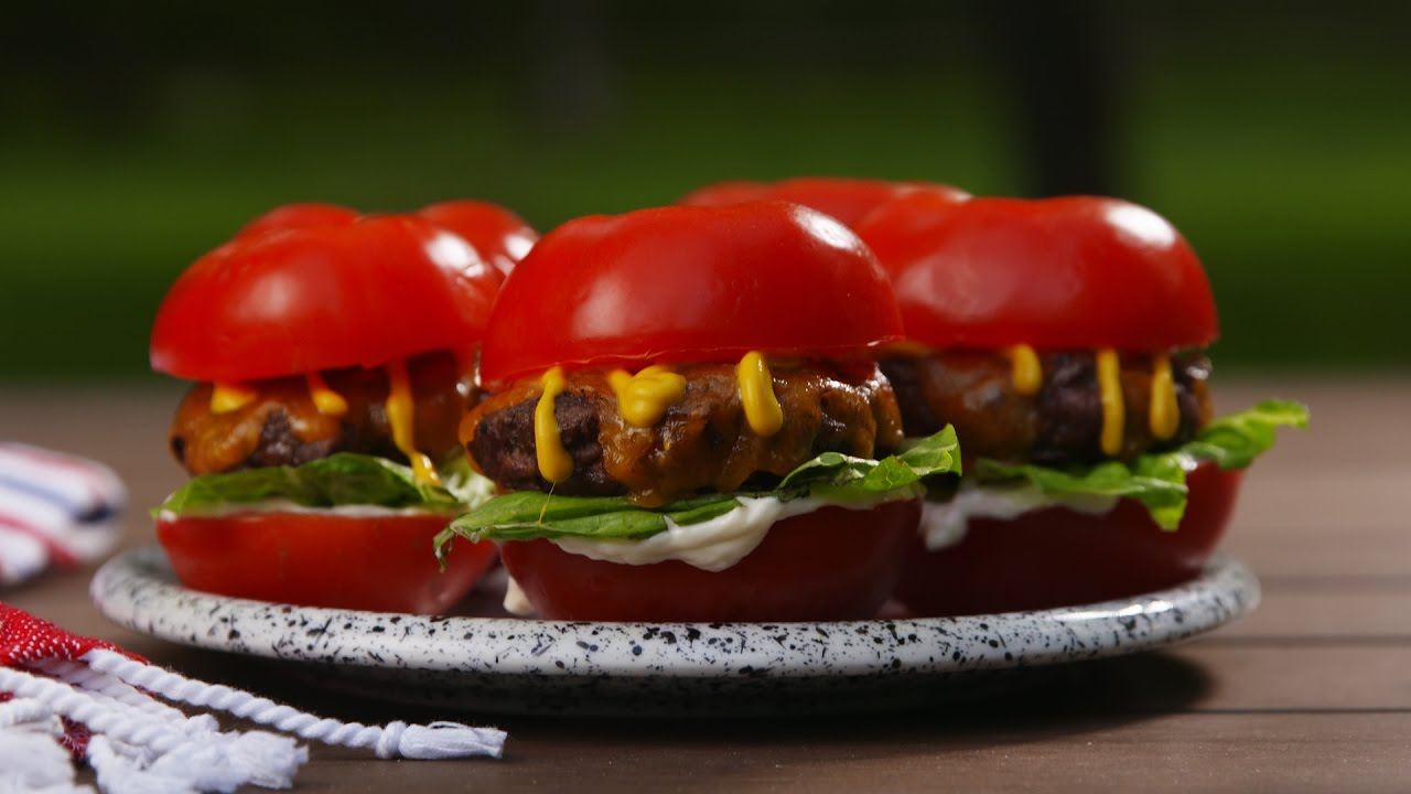 Tomato Bun Sliders | Delish