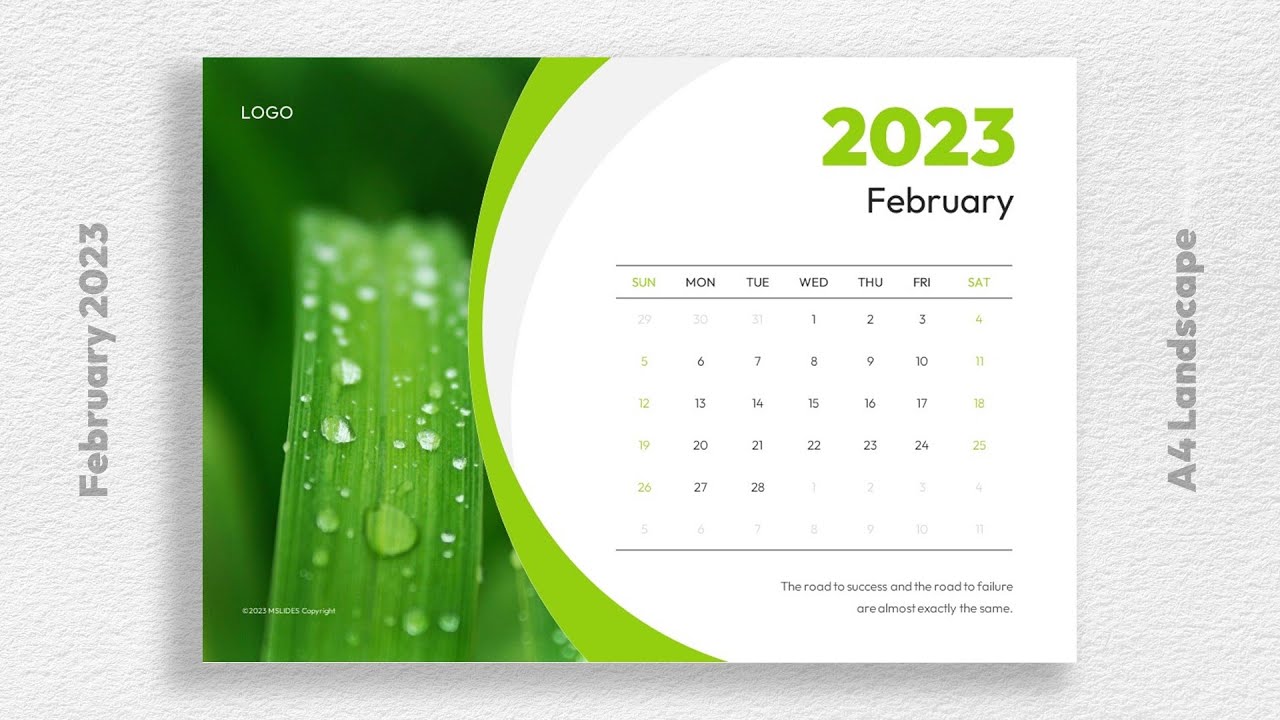 2023 February Calendar: Free Download in PDF, PPTX, and Google Slides Formats