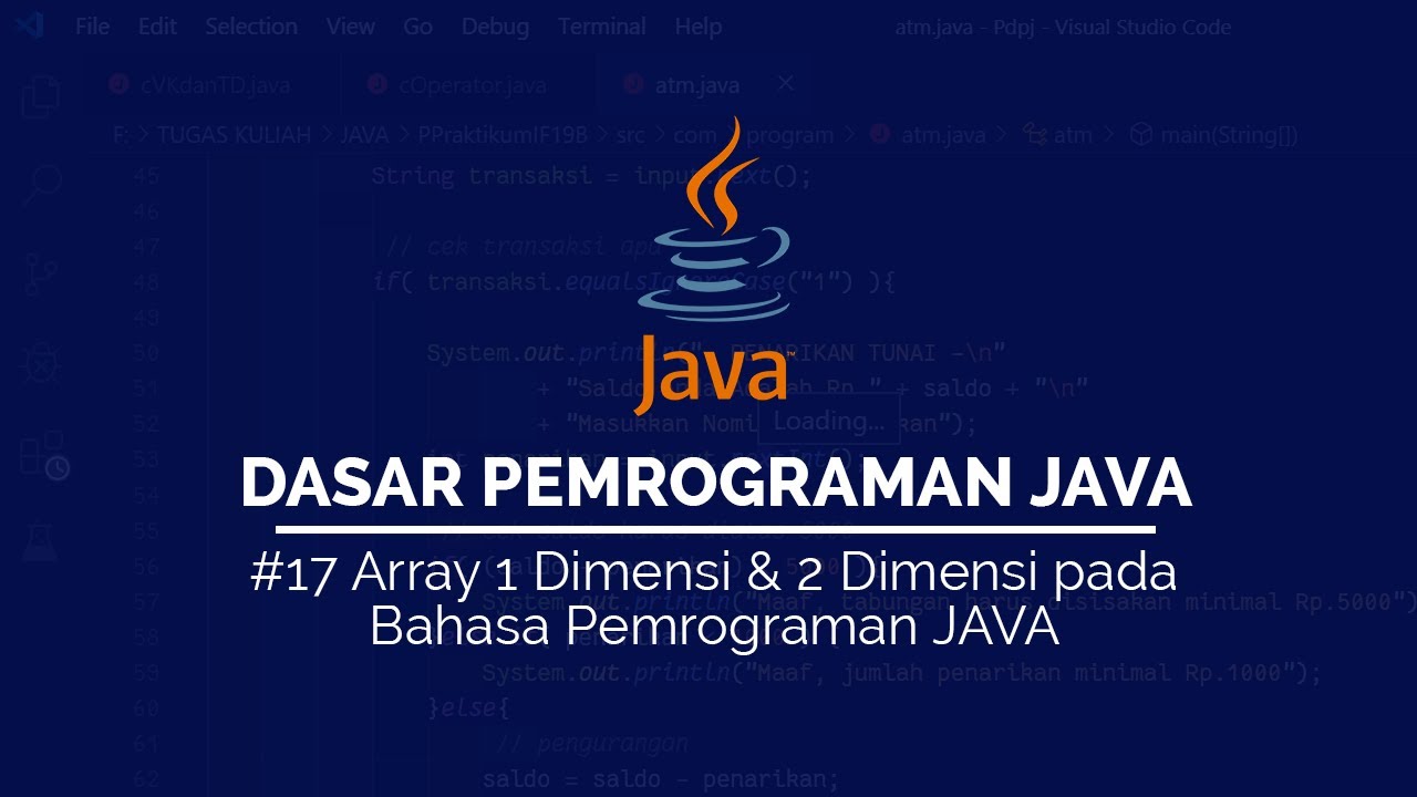 #17 Array pada Bahasa Pemrograman JAVA | DASAR PEMROGRAMAN JAVA