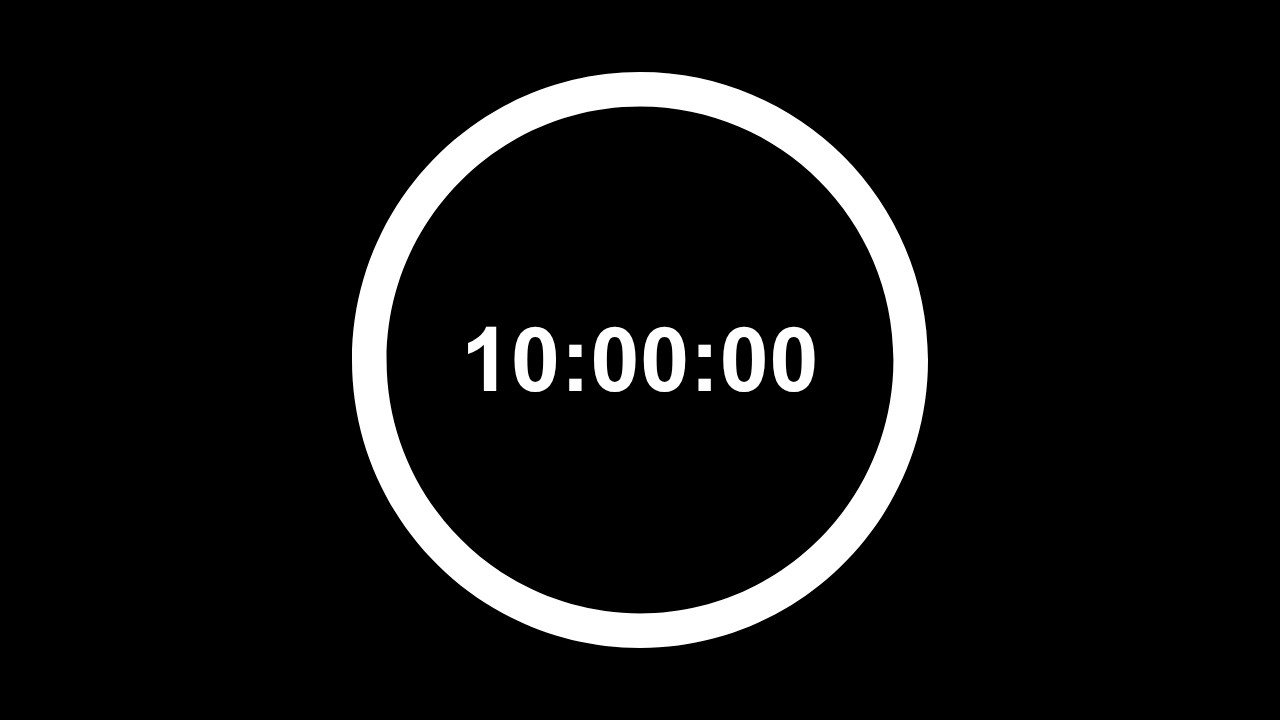 10 Hour Study Timer | Minimalist Focus Countdown