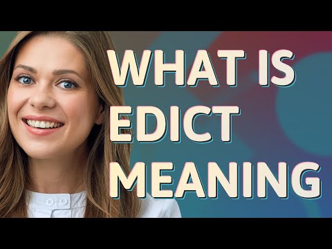 Edict | meaning of Edict