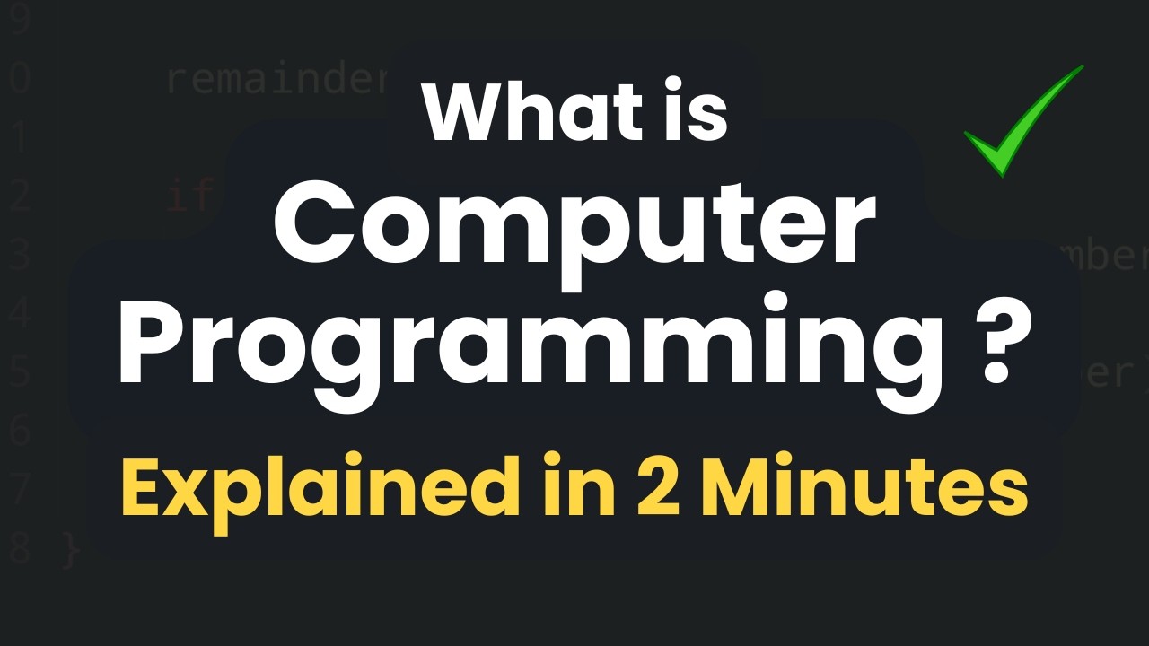 What is Computer Programming, Programming Language ? Explained in 2 Minutes