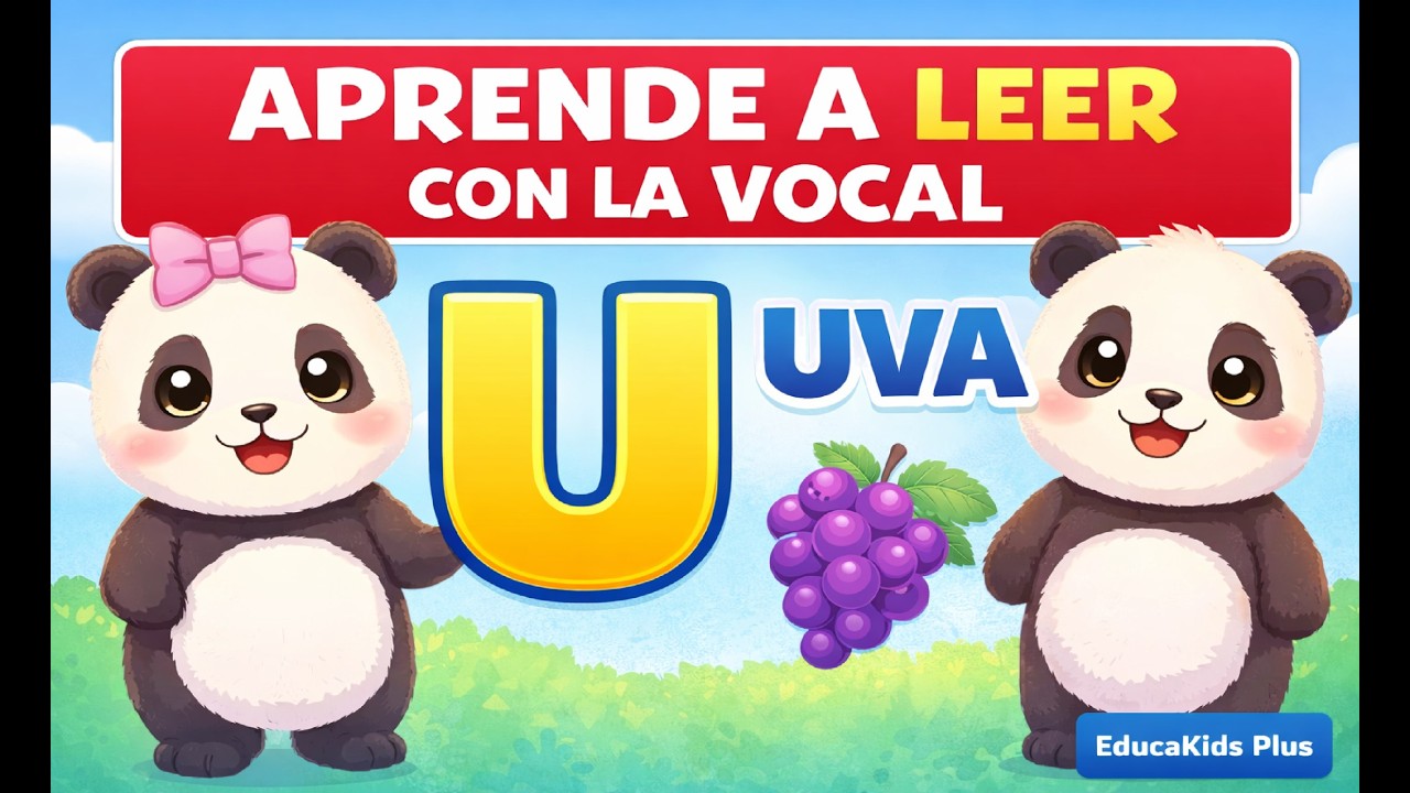📚 Aprendo a leer con la vocal U | Mis primeras vocales