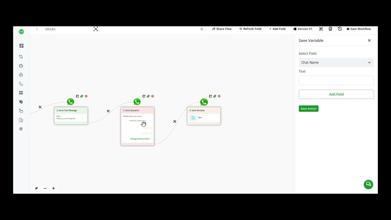 Save Variable Value Block Tutorial | Store User Data in Botflow