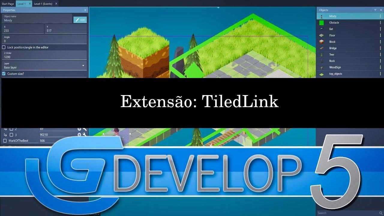 Tutorial TiledLink - Gdevelop e colisões com Tilemap