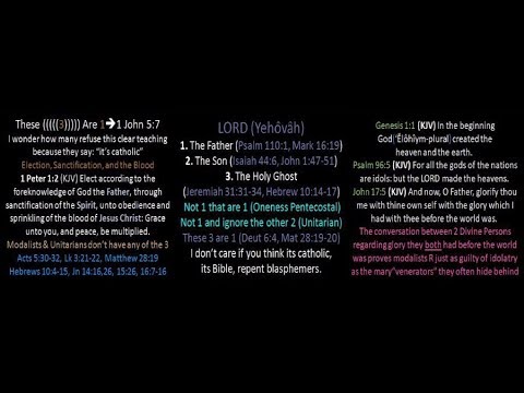 Oneness (Pentecostals)/Modalism/Unitarians Exposed and Rebuked ...