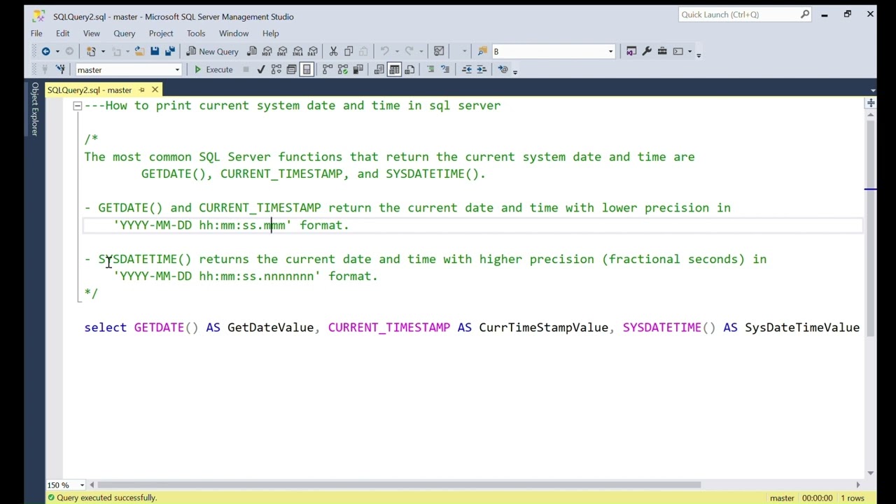 How to print current system date and time in Microsoft SQL Server | Tutorial | Beginners #sqlserver