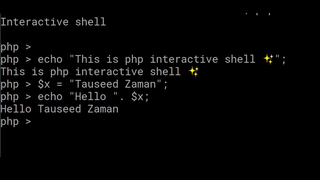 PHP Interactive shell // Execute PHP code inside your terminal/CMD #php