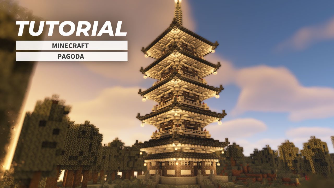 Minecraft: How to Build a Japanese Pale Oak Tower (Japanese Pagoda ...