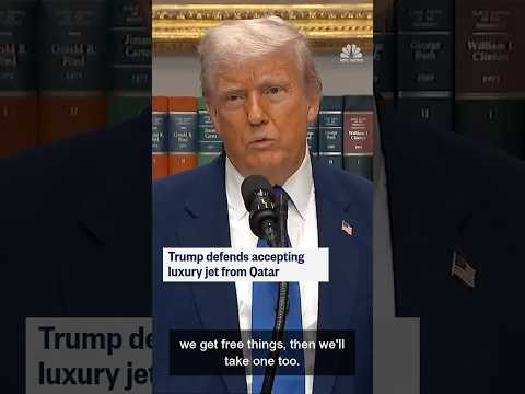 President Trump defends accepting luxury jet from Qatar