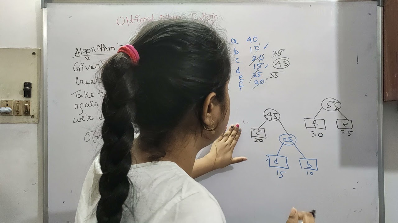 Optimal Merge Pattern (Algorithm, Example and Difference with Huffman Coding)
