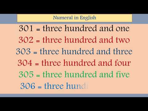 English Numbers 301 – 400 in words | spellings ...