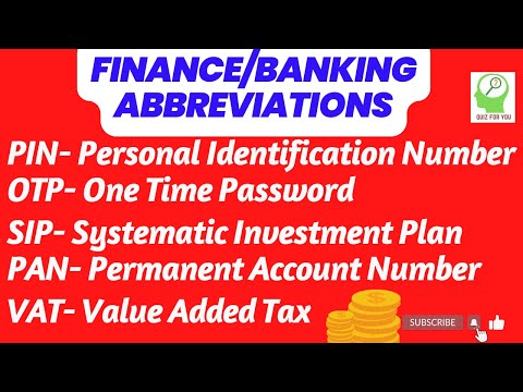 ABBREVIATIONS| BANKING & FINANCE ABBREVIATIONS| TOP 20 FINANCE AND ACCOUNTING FULLFORMS