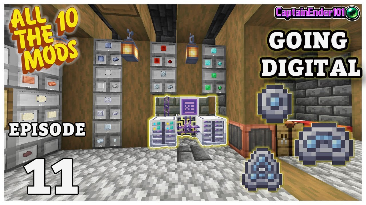 ATM 10 |  Digital Storage Setup With Applied Energistics 2 (AE2) (Episode 11)