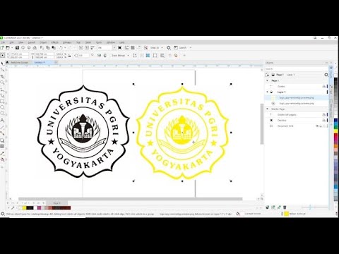 Cara mengubah warna logo || 2023 || CorelDraw