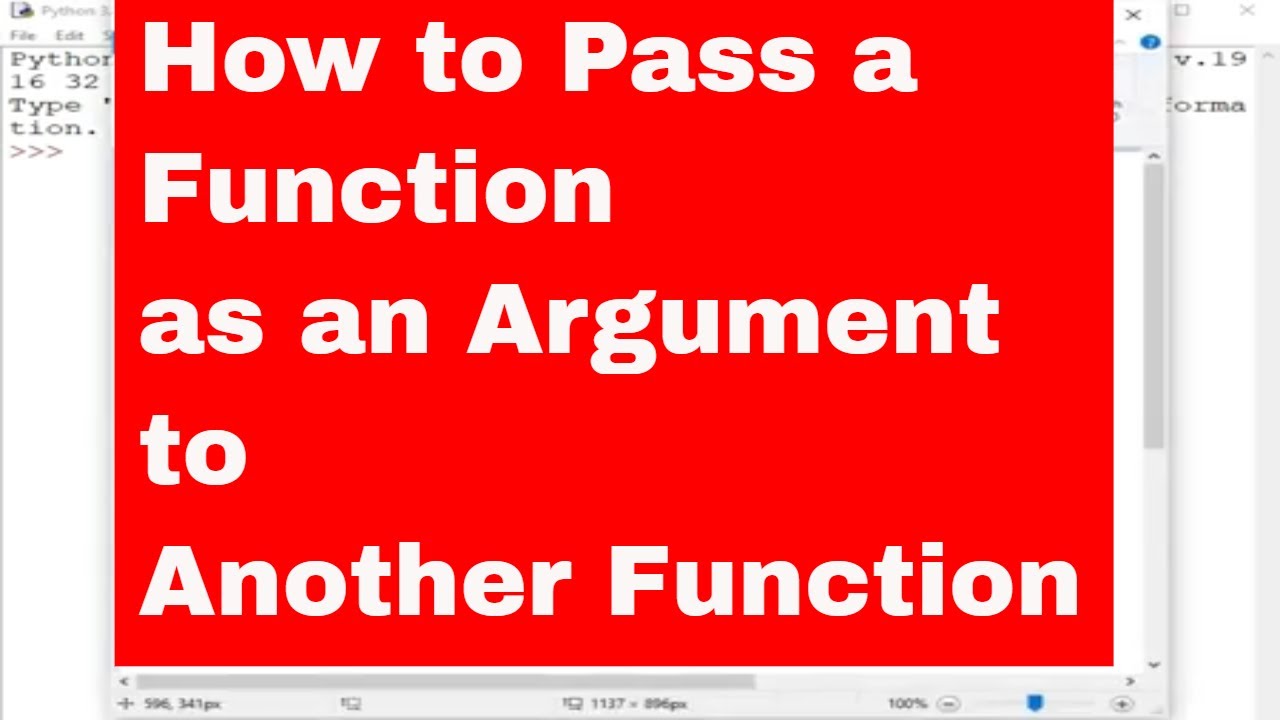 PYTHON TUTORIAL: CAN YOU PASS A FUNCTION AS A PARAMETER IN PYTHON|PASSING A FUNCTION AS A PARAMETER