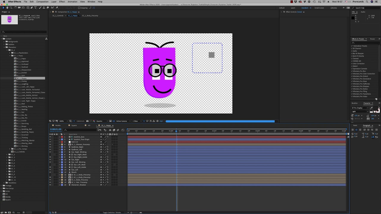 Simple Characters Explainer Toolkit Tutorial (After Effects Template)