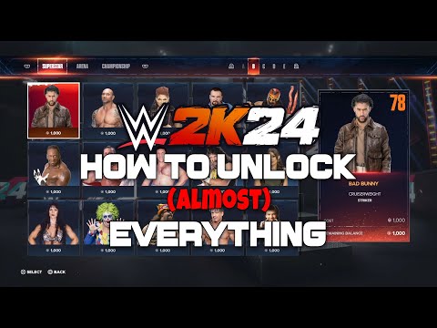 WWE 2K24 How to Unlock (almost) Everything Tutorial