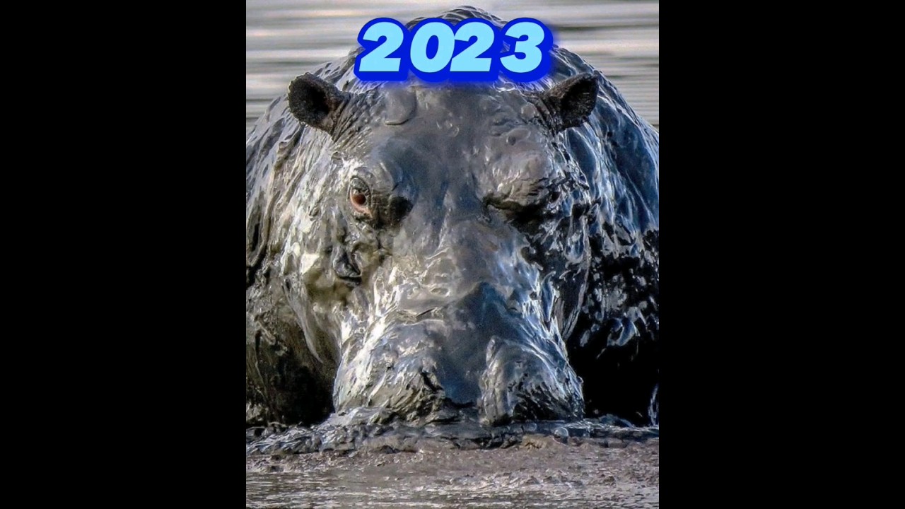 Hippopotamus 🦛2023 vs 5000 bce | monster  hippo  #lion  #short #video