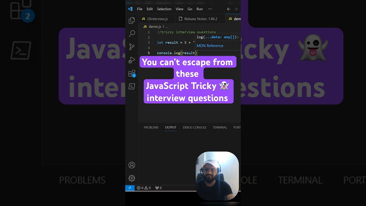 Most asked JavaScript tricky interview questions and answers- part 1 #shorts #coding #javascript