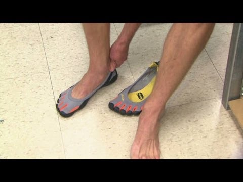 Running in barefoot shoes
