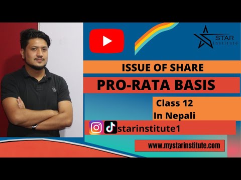 Pro rata allotment of shares class 12 in Nepali || Share|| Accountancy || Account