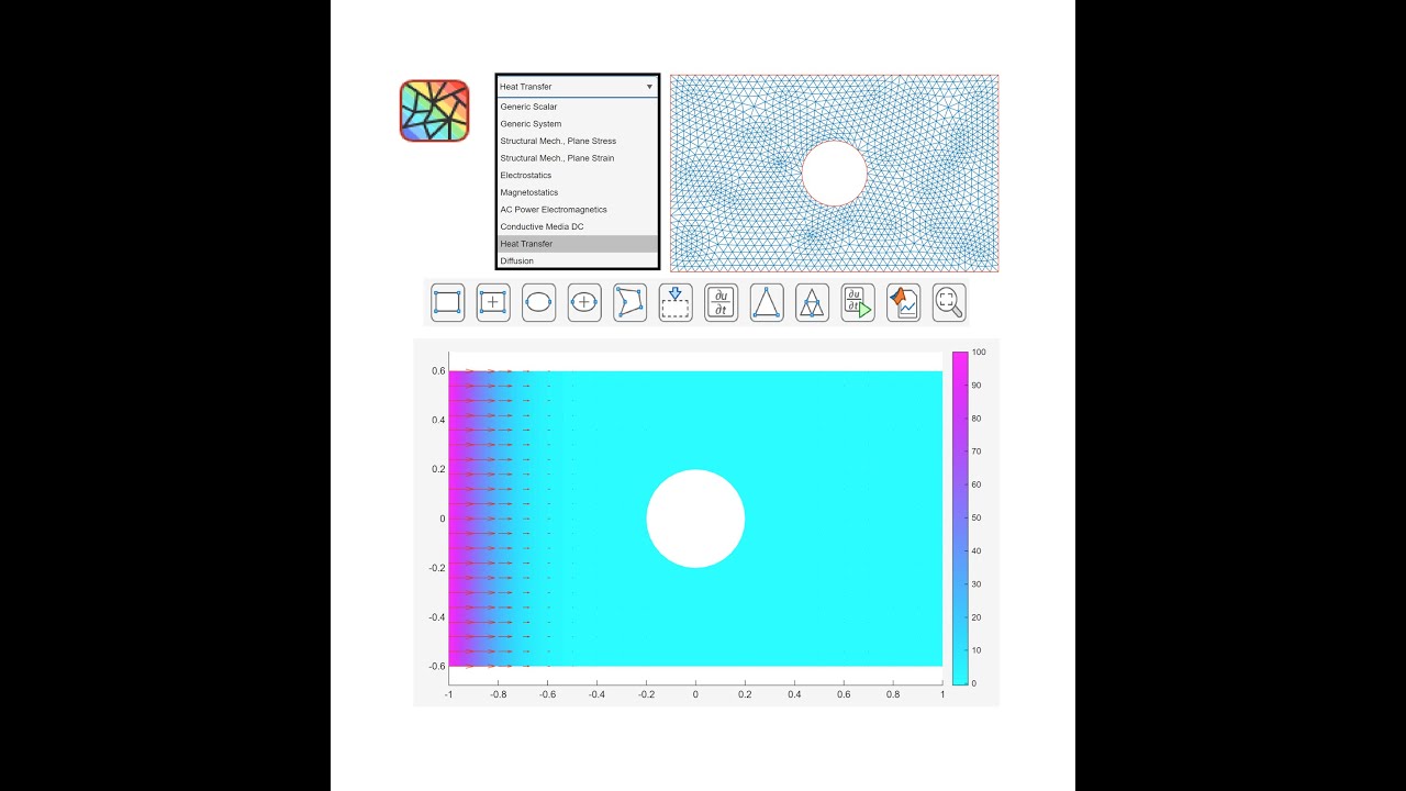 MATLAB PDE Modeler App