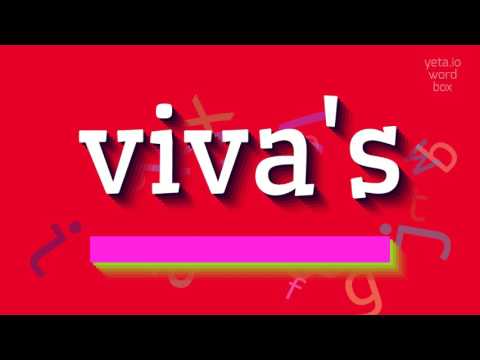 How to say "viva's"! (High Quality Voices)