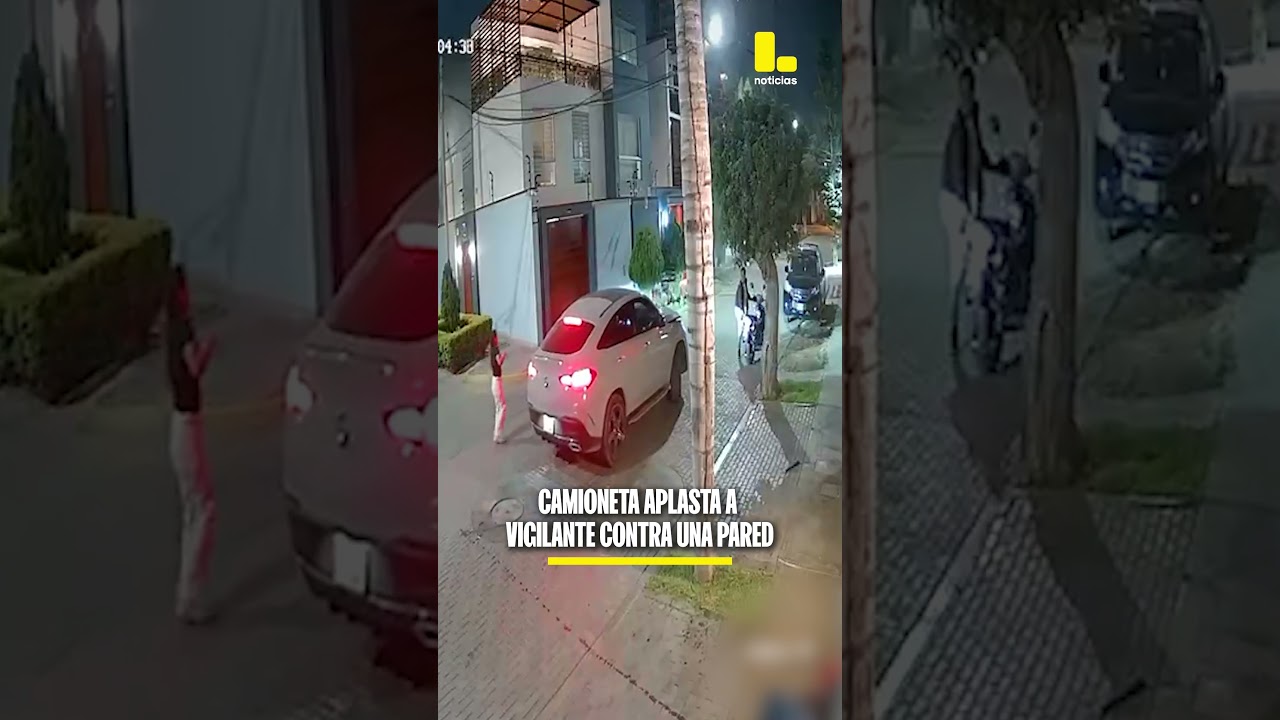 Cámaras de seguridad captaron el momento donde una mujer atropelló a un vigilante con su camioneta