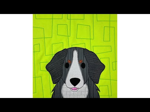 How to Assemble the Bernese Mountain Dog Applique Block