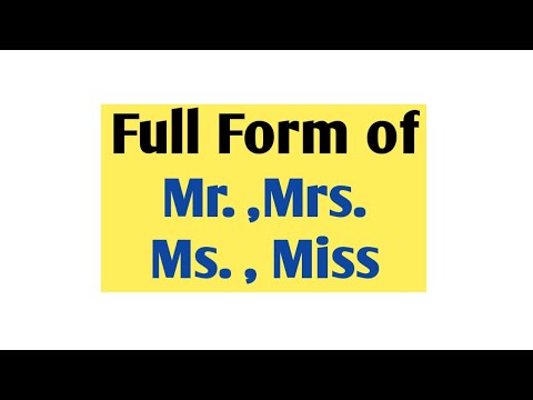 Full form of Mr.,Mrs.,Miss.,Ms.।#Shorts