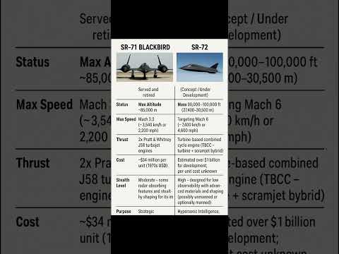 SR-71 vs SR-72 | Fastest Spy Planes Ever Built #SR71 #SR72 #Hypersonic #StealthJet #MilitaryTech