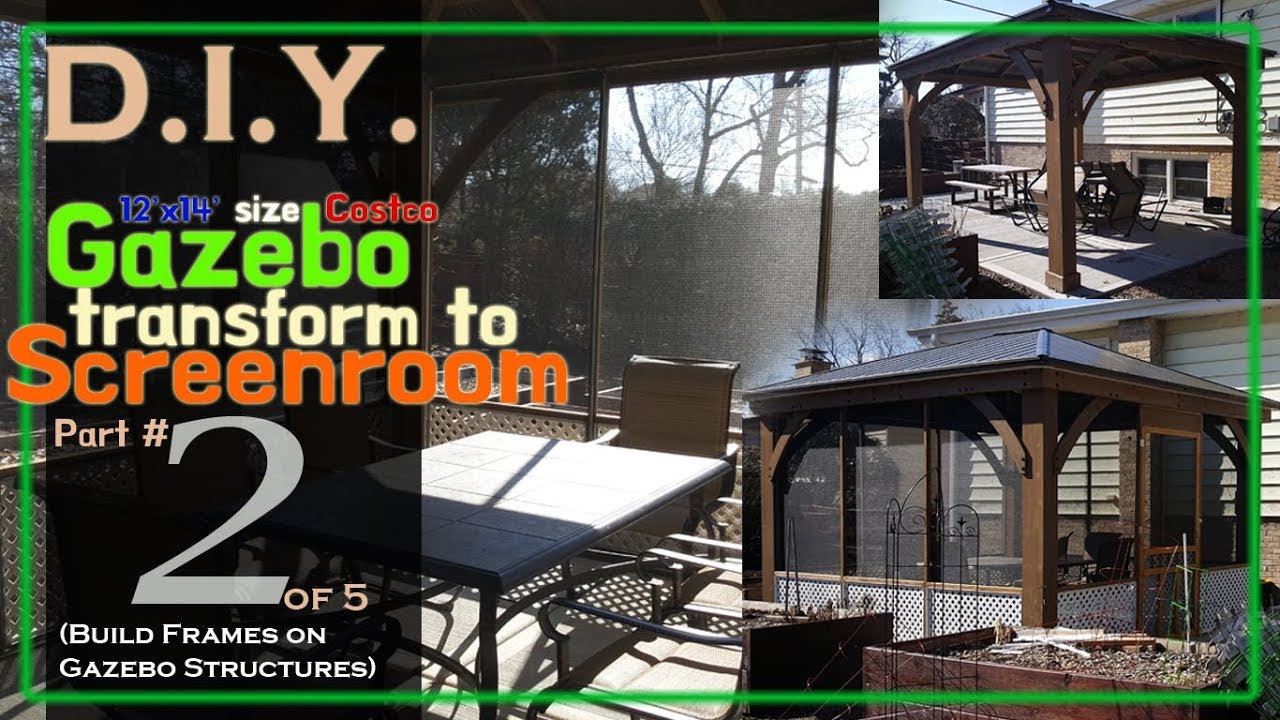 DIY / How to Screen in a Porch / Installing screen on Gazebo / 스크린룸 만들기 Part 2/5
