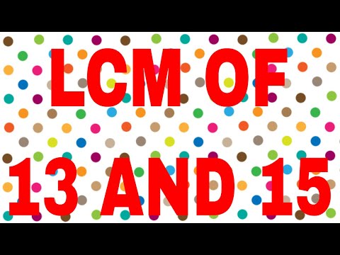 LCM of 13 and 15