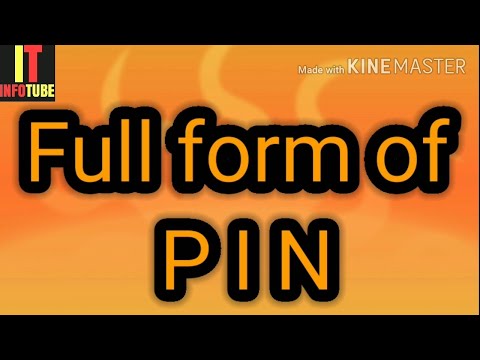 Full form of PIN | what is PIN