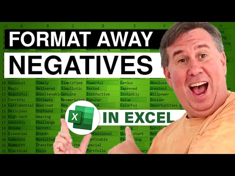 Excel - Easy Way to Hide All Negative Values in Excel - Episode 553