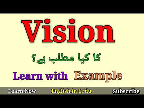 Vision Meaning in Urdu