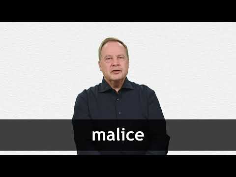 MALICE - Definition & Translations | Collins English Dictionary
