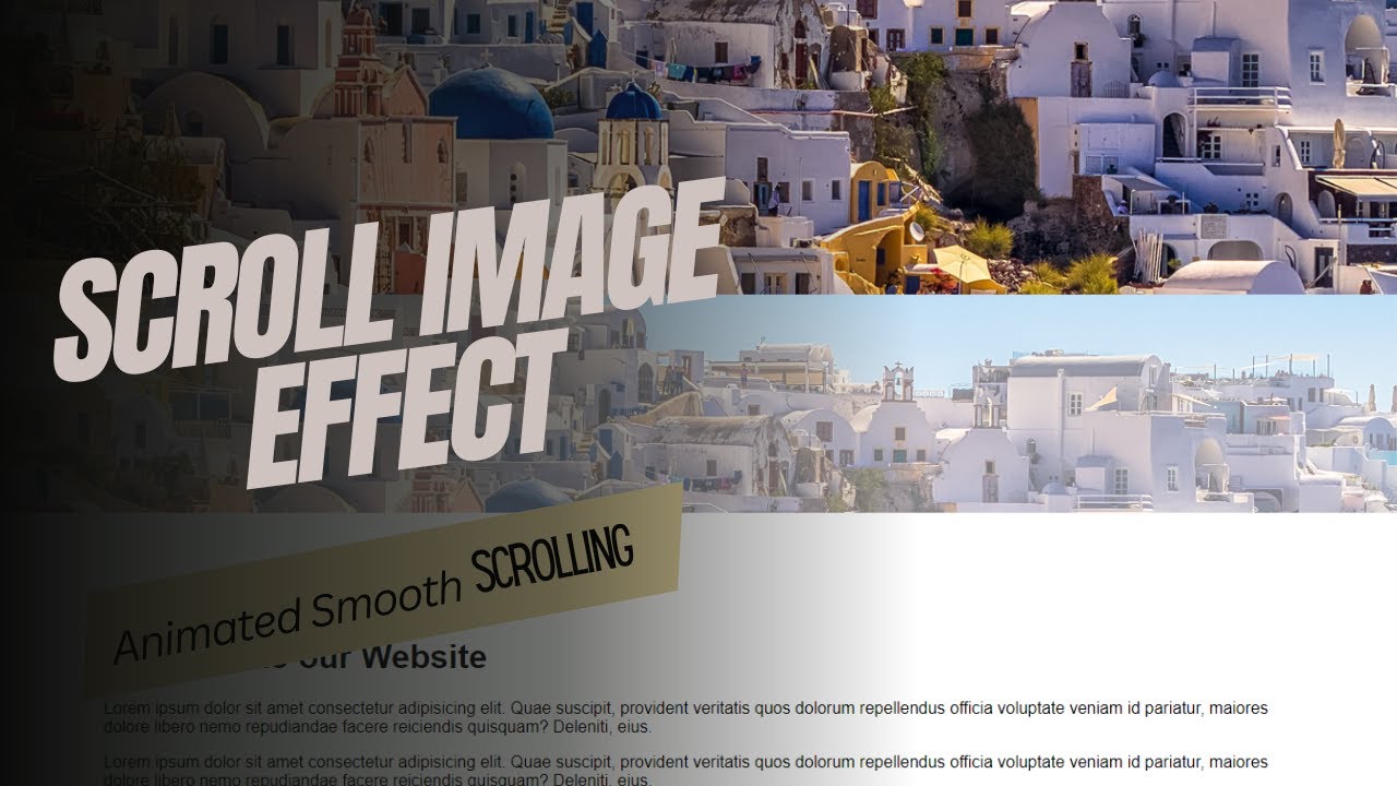 Background Image Scroll Effect HTML CSS & JavaScript | Animated Tutorial