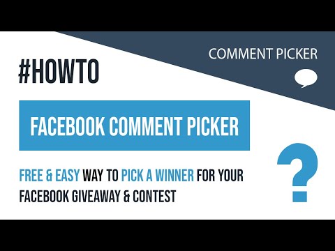 How-to: Facebook Random Comment Picker | Pick a winner for your Facebook Giveaway / Contest