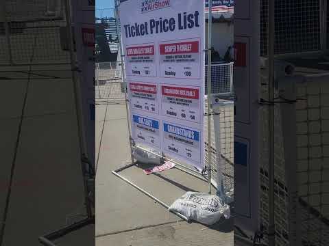 Ticket prices lists for seating areas, MCAS Miramar Airshow San Diego California (9/29/2024) #shorts