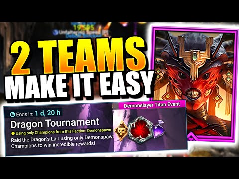 Demonspawn ONLY Dragon Tournament 10H and 20N Teams | Raid: Shadow Legends