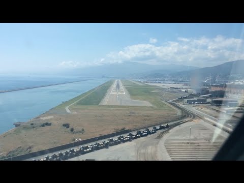 Landing in Genoa Cristoforo Colombo Airport