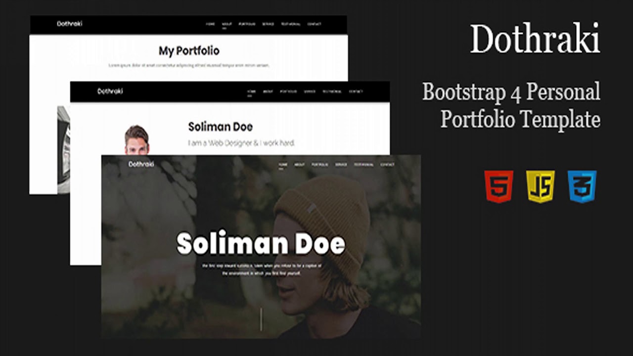 Dothraki-Bootstrap 4 Personal Portfolio Template | Themeforest Website Templates and Themes