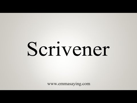 How To Say Scrivener